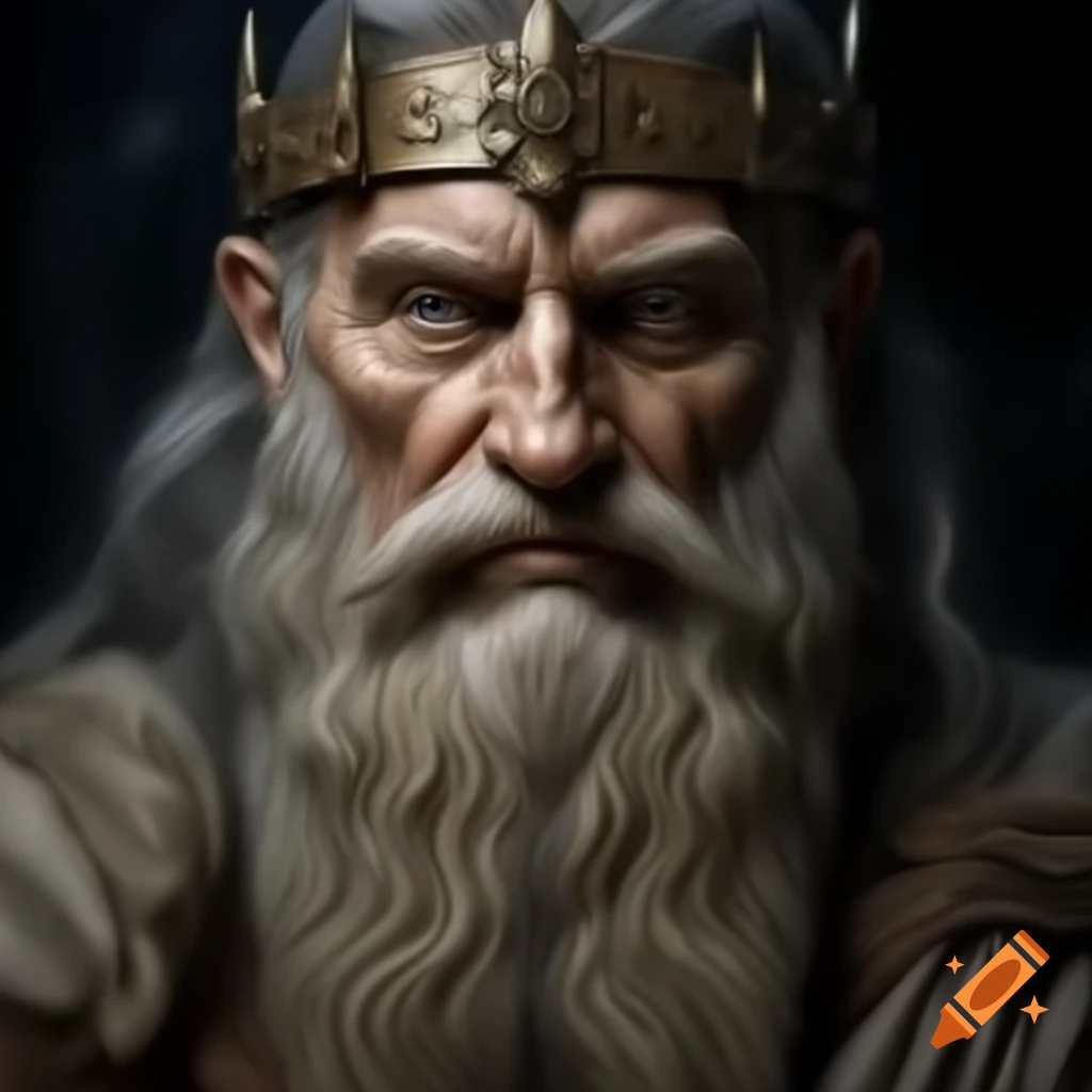 Photo realistic portrait of Odin, emphasizing eye-patch and detailed ...