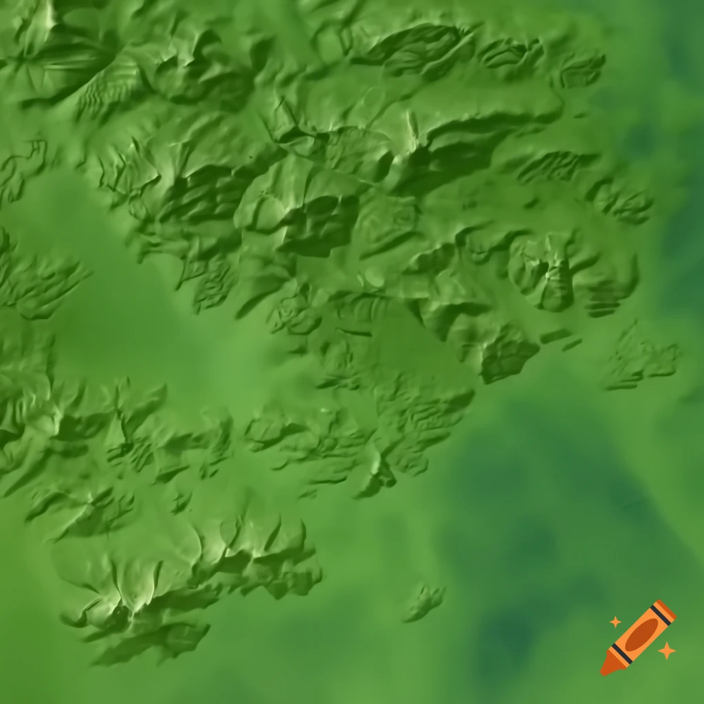 Natural landscape showcasing contrasting vegetation density on Craiyon