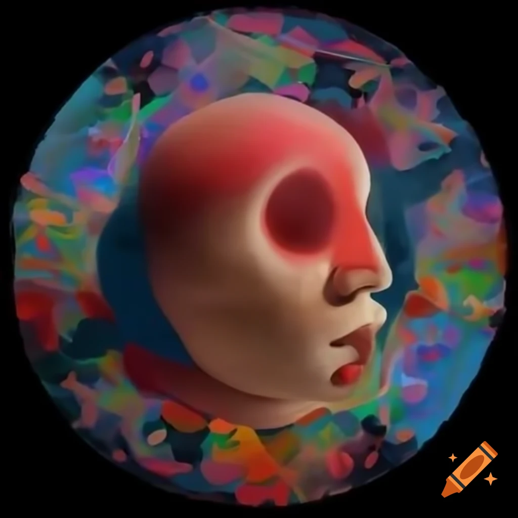 Hyper-realistic human figure with neon lights in an artistic style on ...