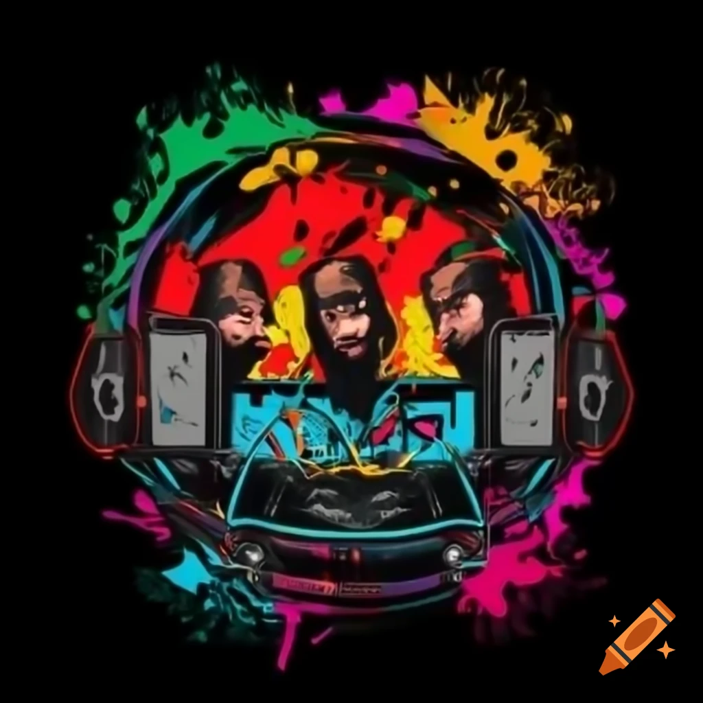 Vibrant DJ-themed logo design for Jake Willz with colorful paint ...