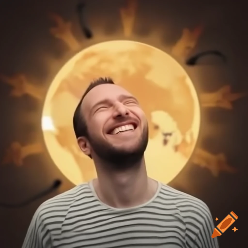 Concept of forgiveness and compassion with smiling and tearful faces on ...