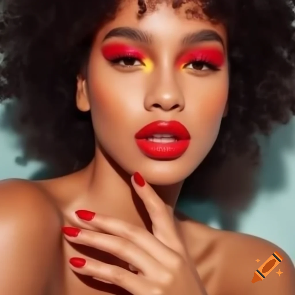 Realistic feminine nails with shiny nail polish on Craiyon