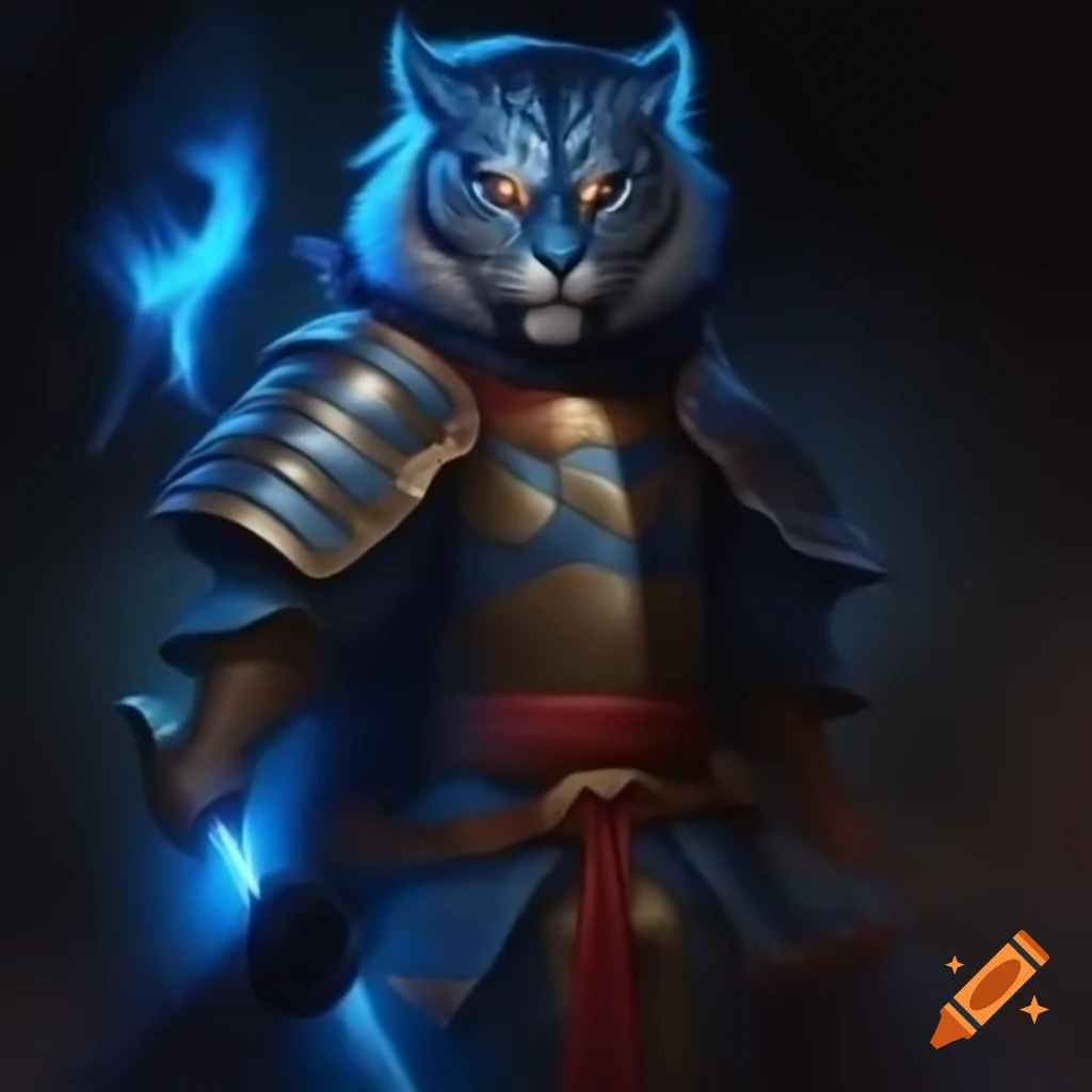 Realistic character of Niño Kakiri with sword, bow, and blue armor ...