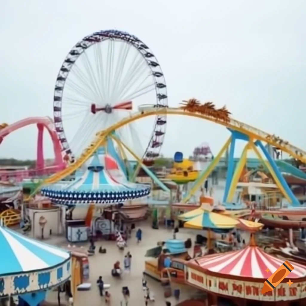 Ponchartrain Beach amusement park in New Orleans, Louisiana on Craiyon