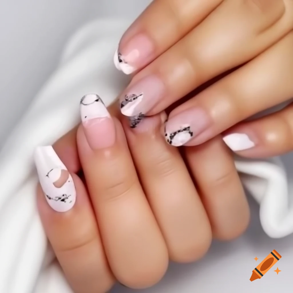 Beginner nail design photos showcasing freshly manicured nails on Craiyon