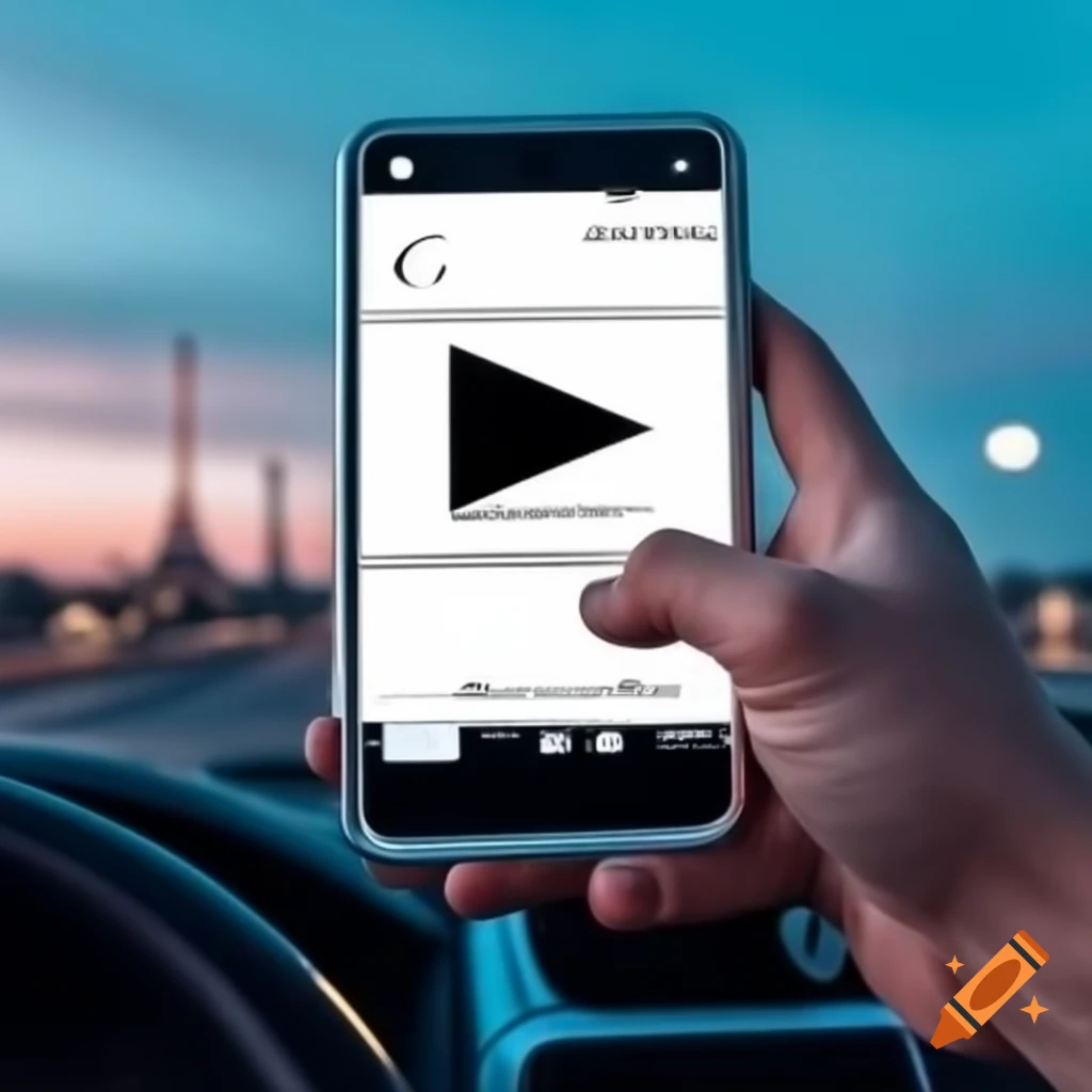 Advertising screensaver for video blog featuring car tour of Paris on ...
