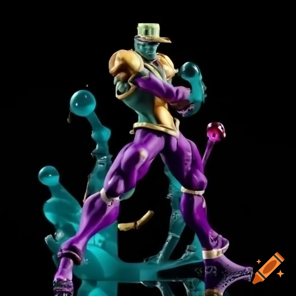 Dynamic full-body pose of JoJo's Bizarre Adventure Stand 'ACID TEST ...