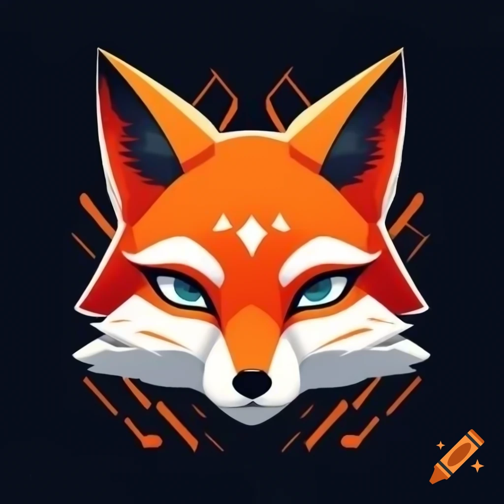 Anime girl with fox ears inspired by GitLab logo, vibrant orange and ...