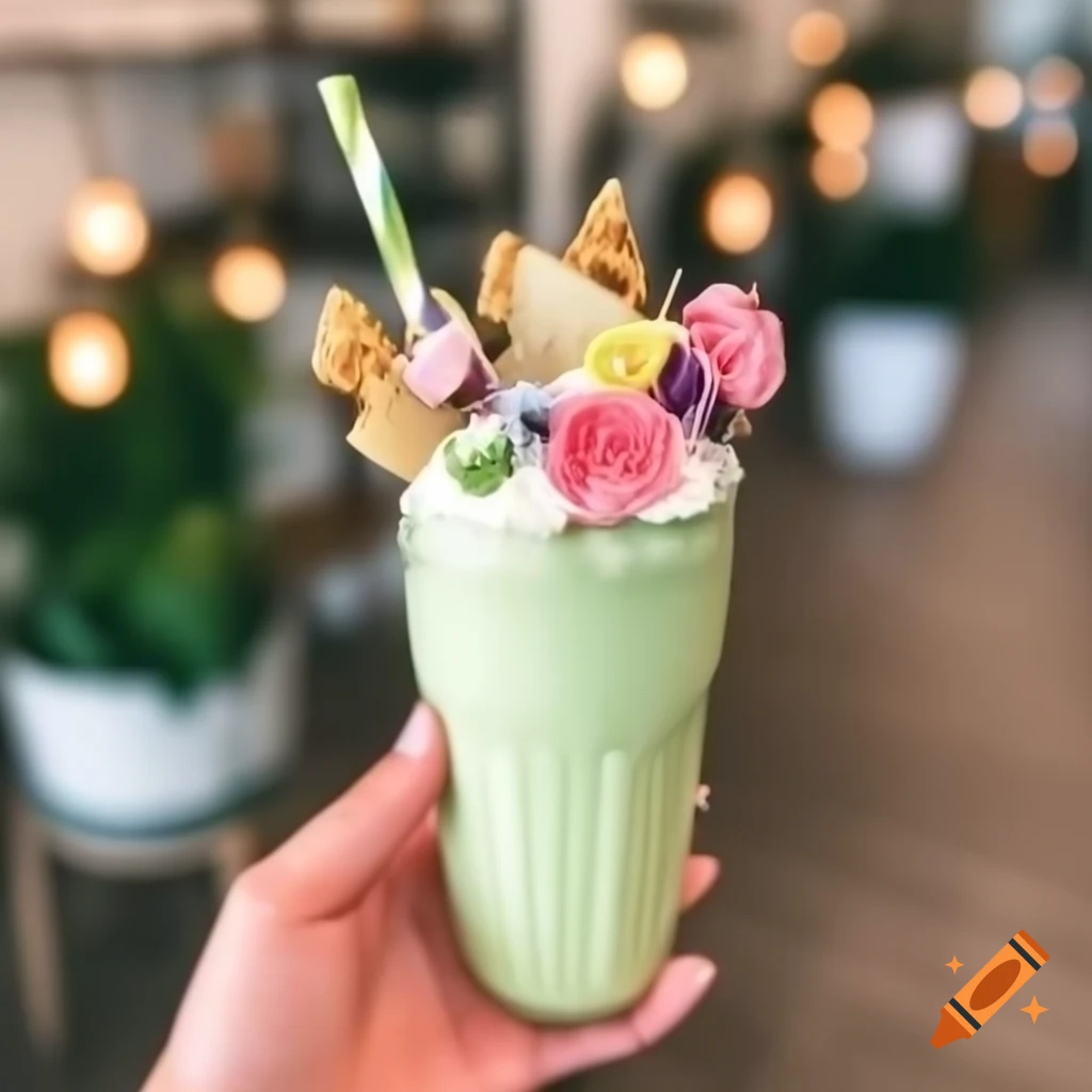 Creative milkshake visuals combining indulgent flavors with edible ...