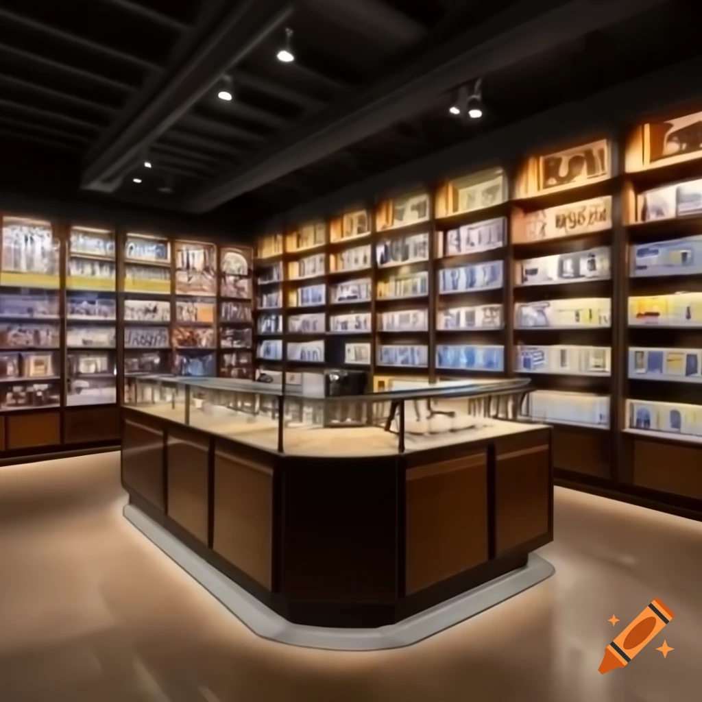 Modern Pokemon and Anime trading card shop with glass countertops and ...