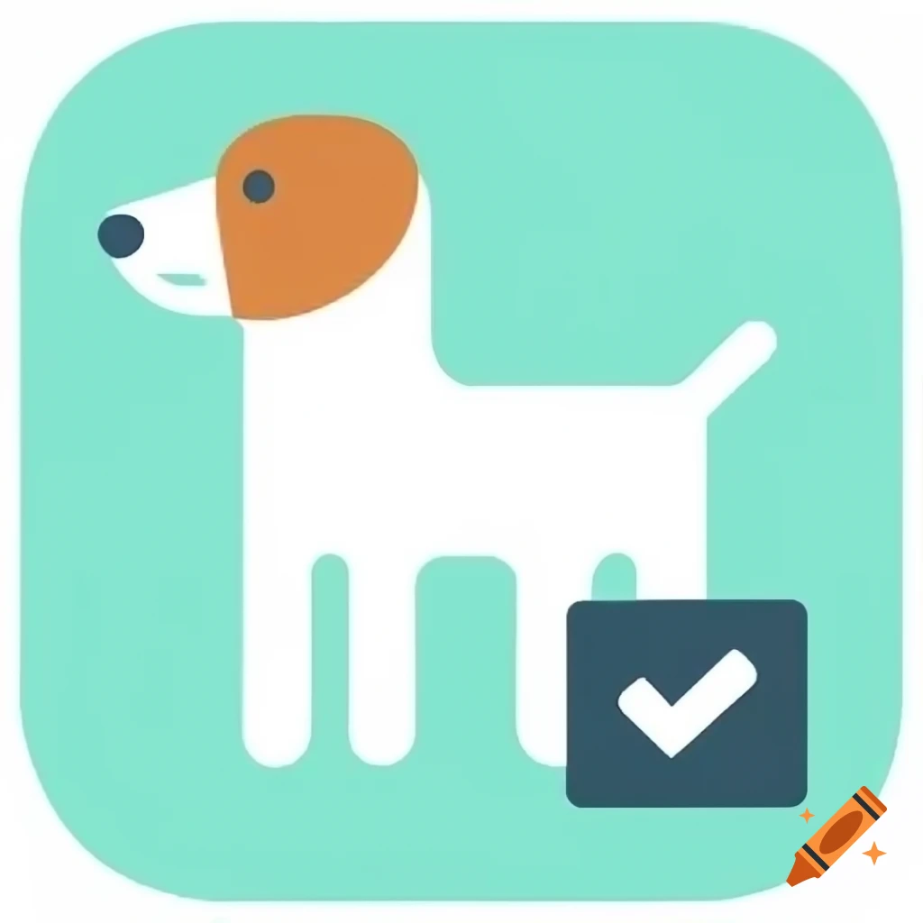 Dog status icon design for website on Craiyon