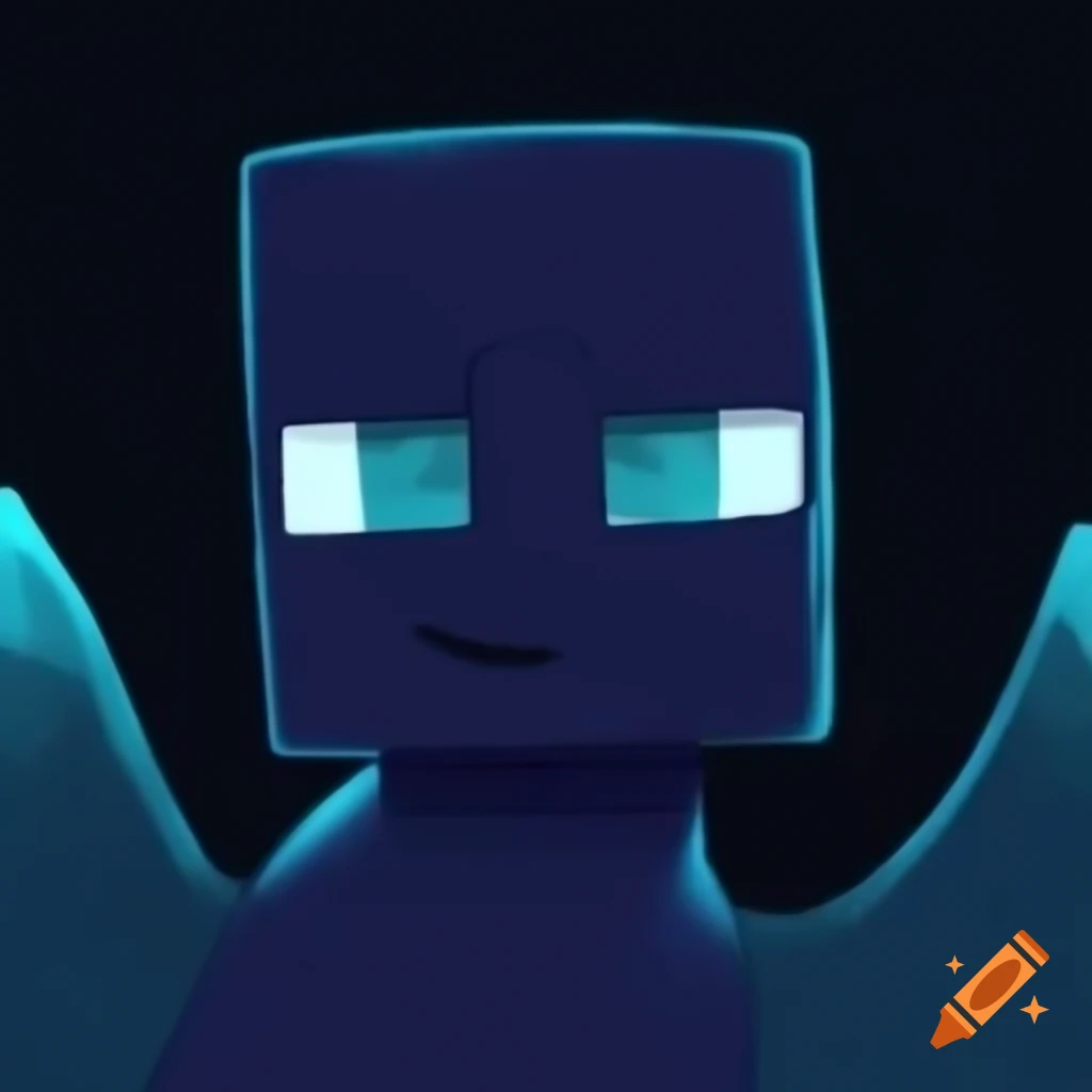 Minecraft allay characters with blue and dark blue wings on Craiyon