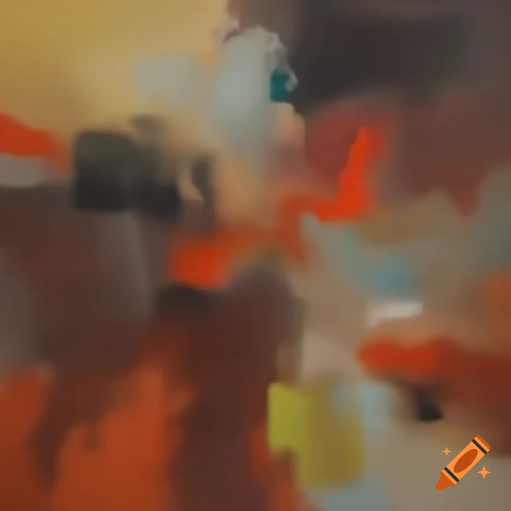 Abstract painting that evokes feelings of anger or frustration on Craiyon