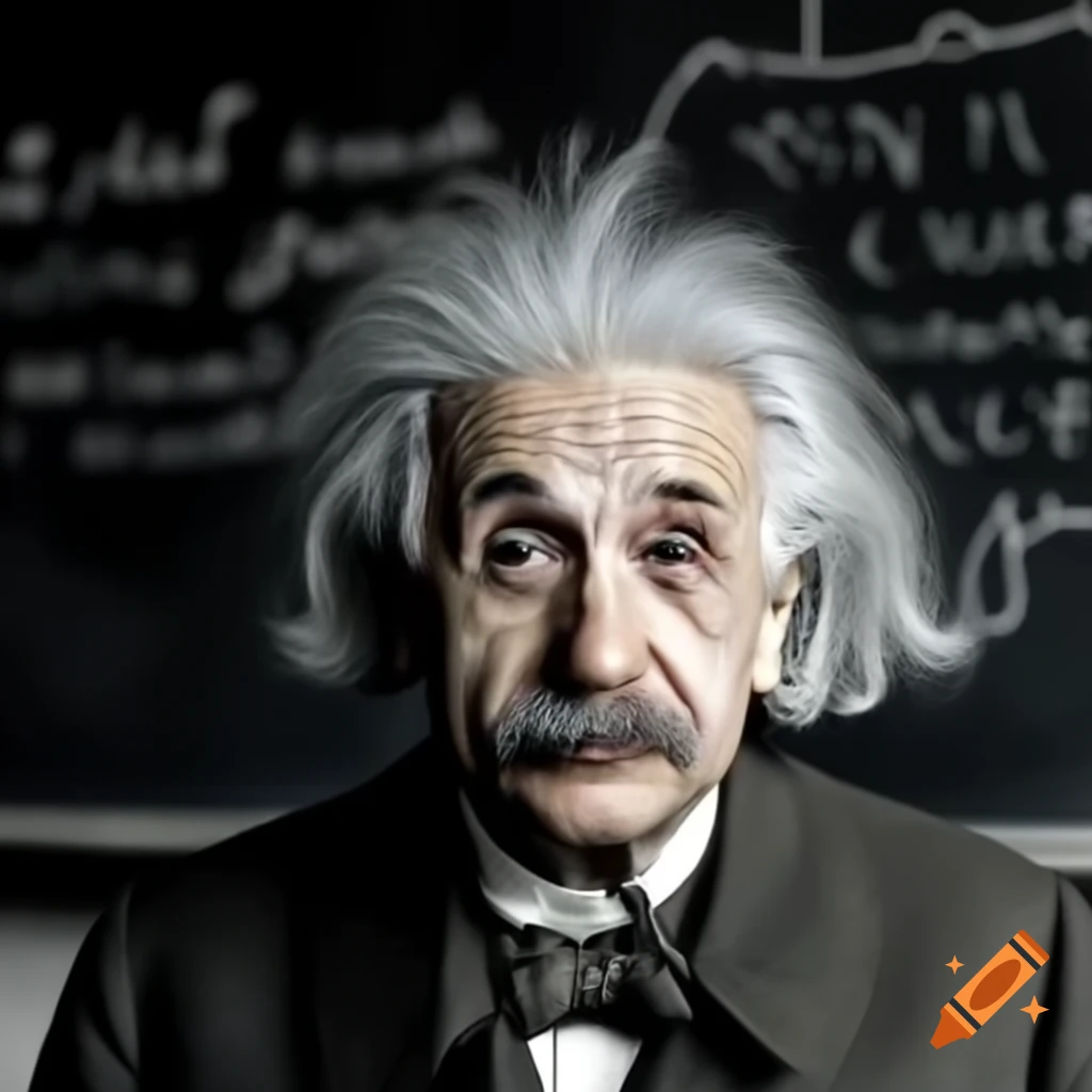 Creative depiction of Albert Einstein without chalkboard, showcasing ...