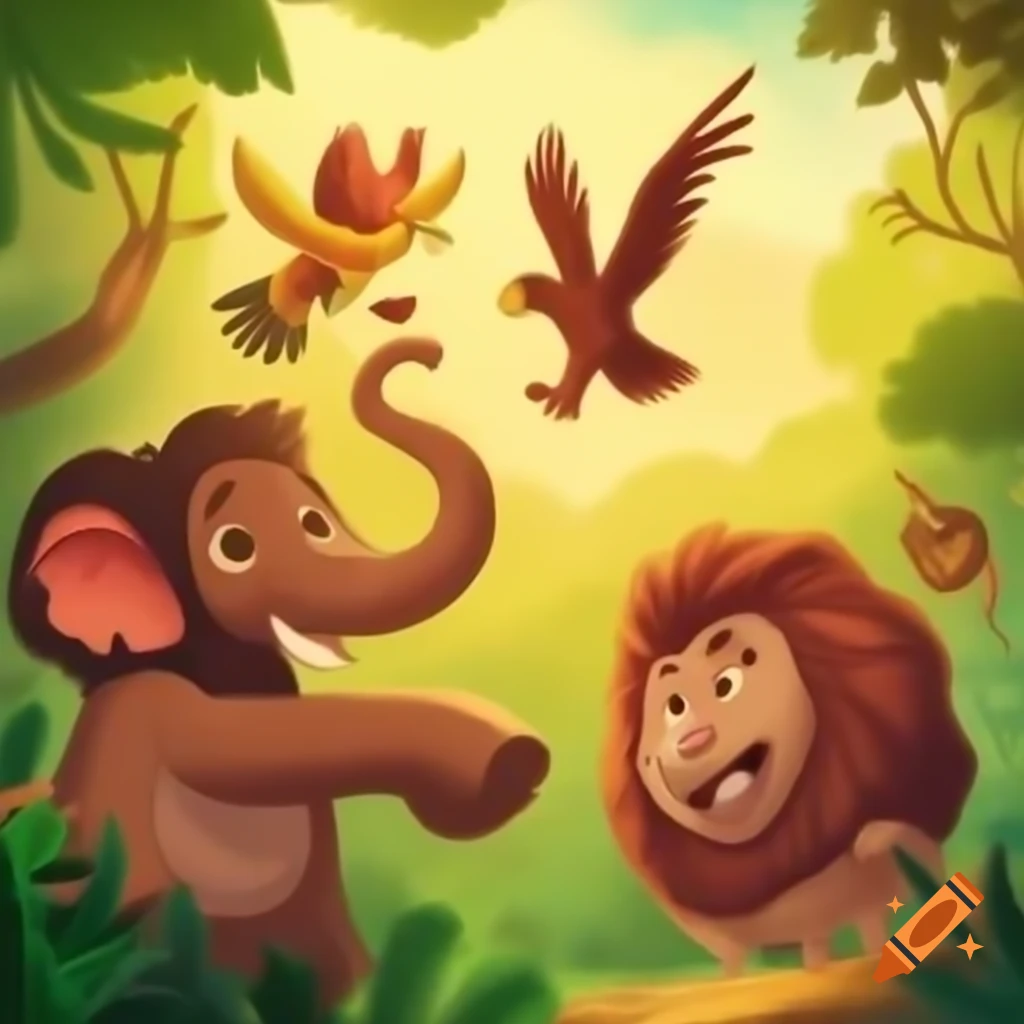 Storyline for cartoon episode featuring animals on a treasure hunt on ...