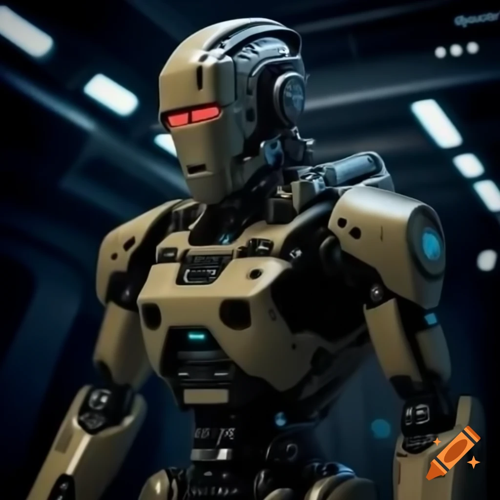 Futuristic humanoid robot medic in World War One setting on Craiyon