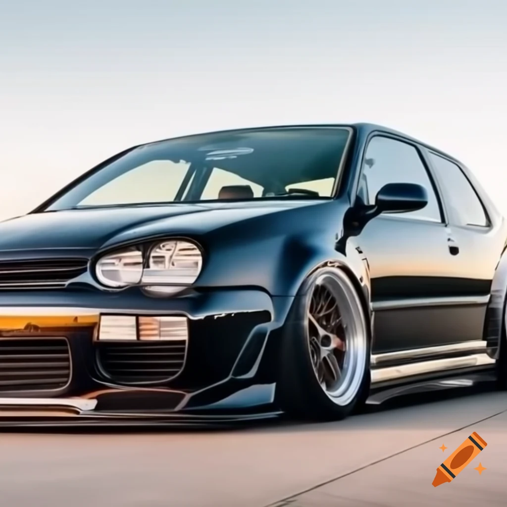 Outline coloring page of classic VW MK2 Golf GTI with BBS-RS wheels on ...