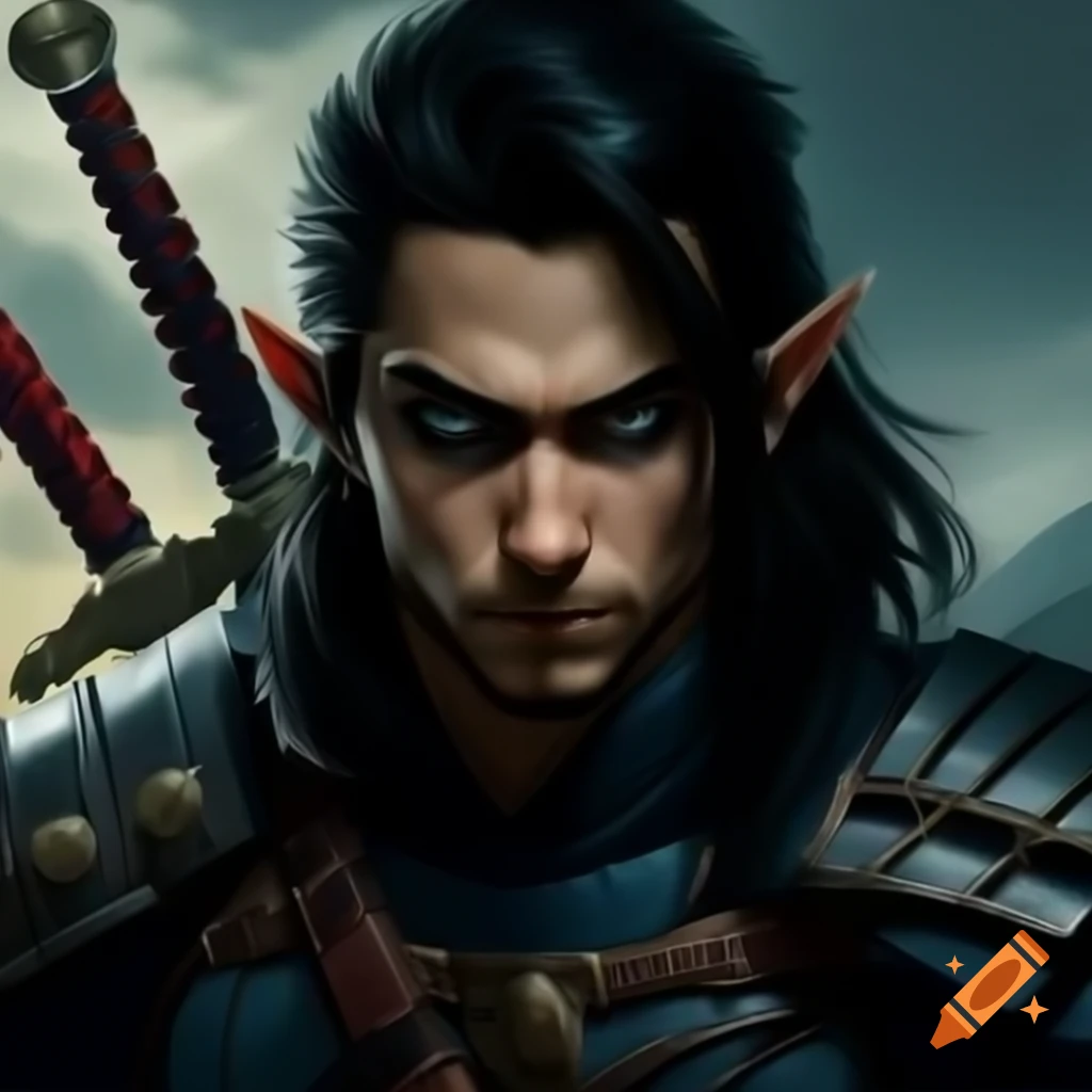 Legend of Zelda style character, strong figure in samurai armor ...