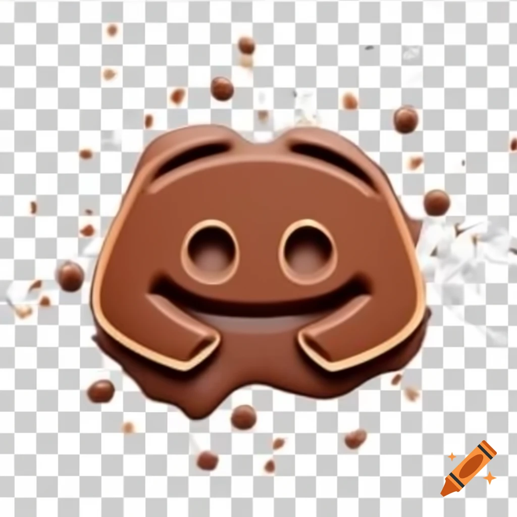 Chocolate Discord logo with chocolate drops on transparent background ...