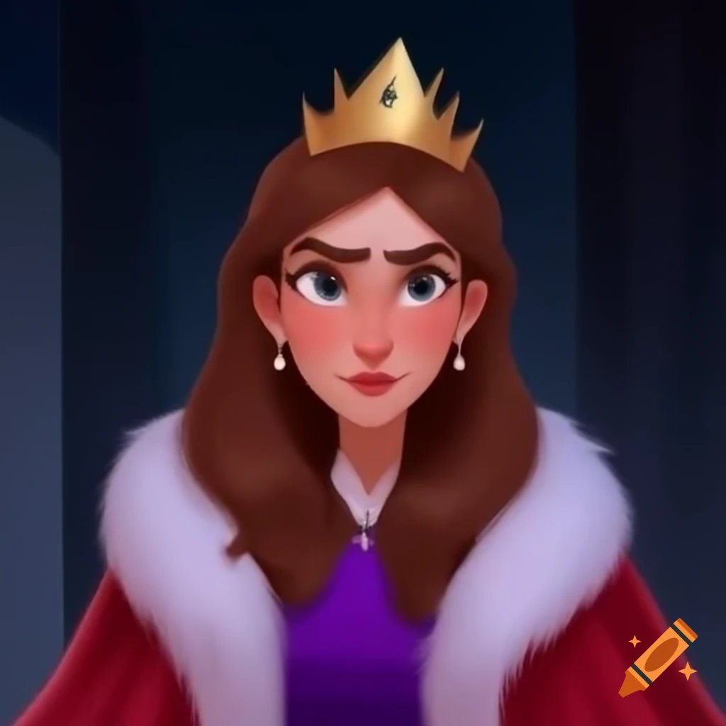 Veruca Salt as Queen Veruca in purple dress with golden tiara and red ...