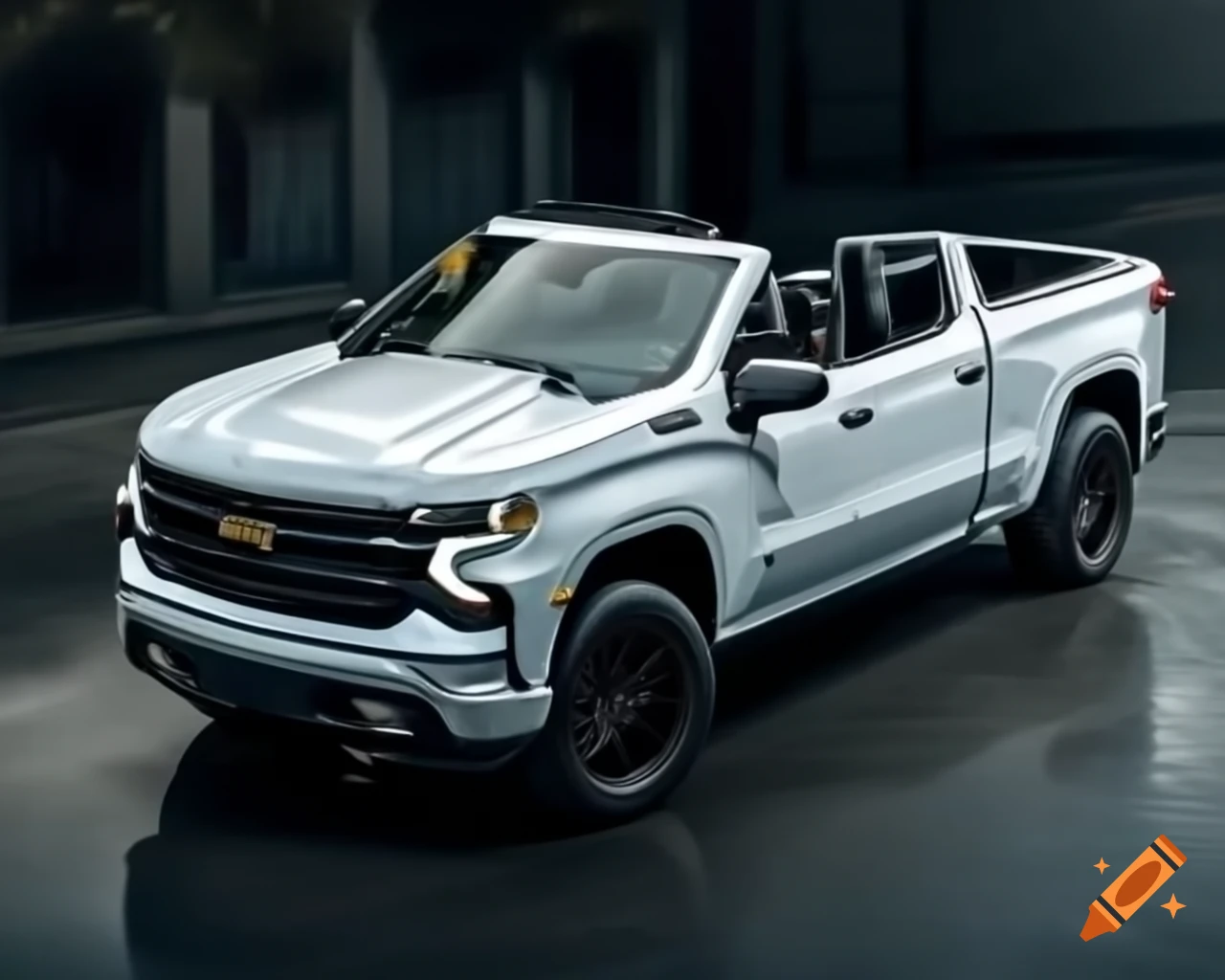 Custom papal white convertible Chevrolet Silverado 1500 in Vatican City ...