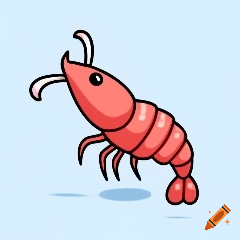 Chibi-style character resembling a shrimp on Craiyon