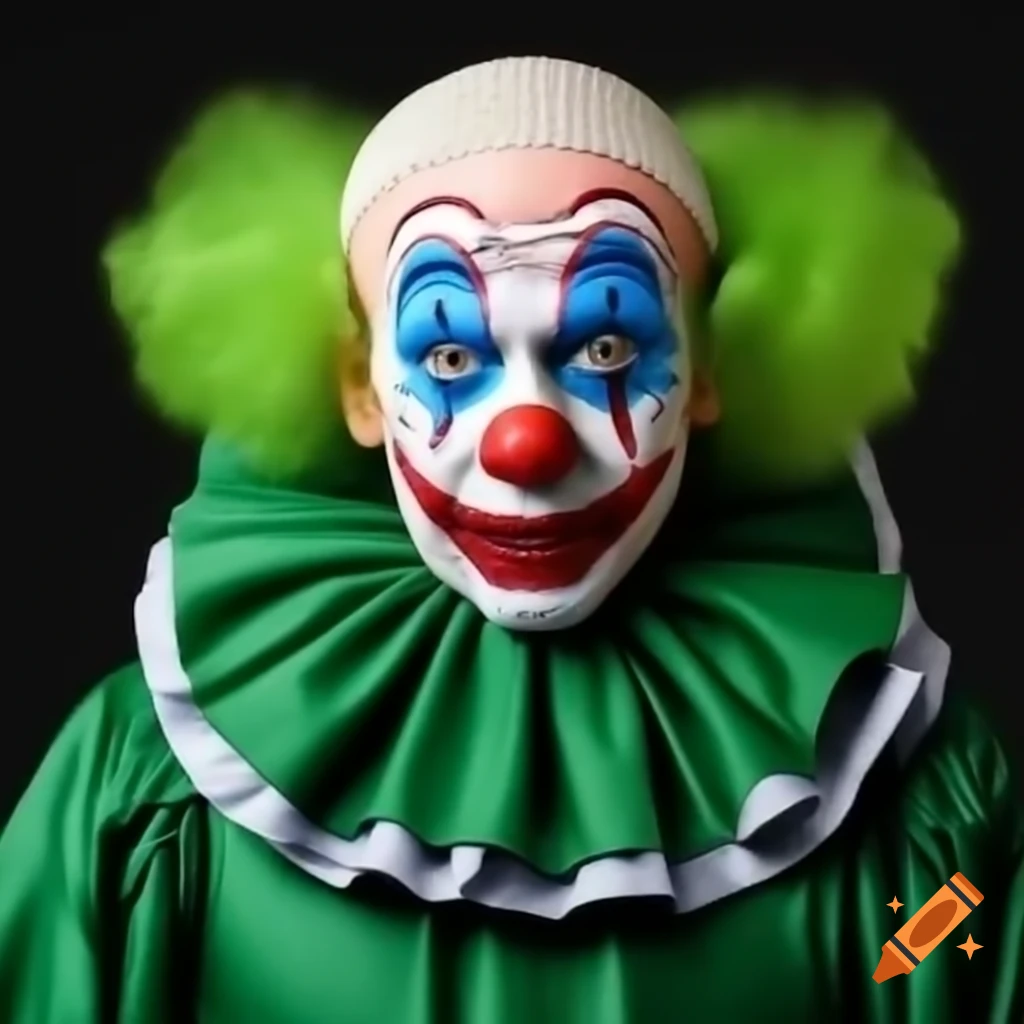 Silly clown themed character representing BC Zalgiris in green attire ...