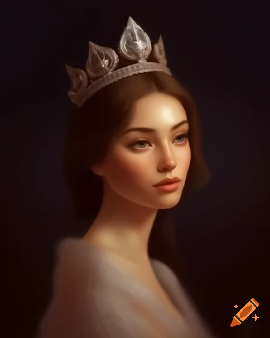 Painterly portrait of Crown Princess Alina of Russia showcasing her ...