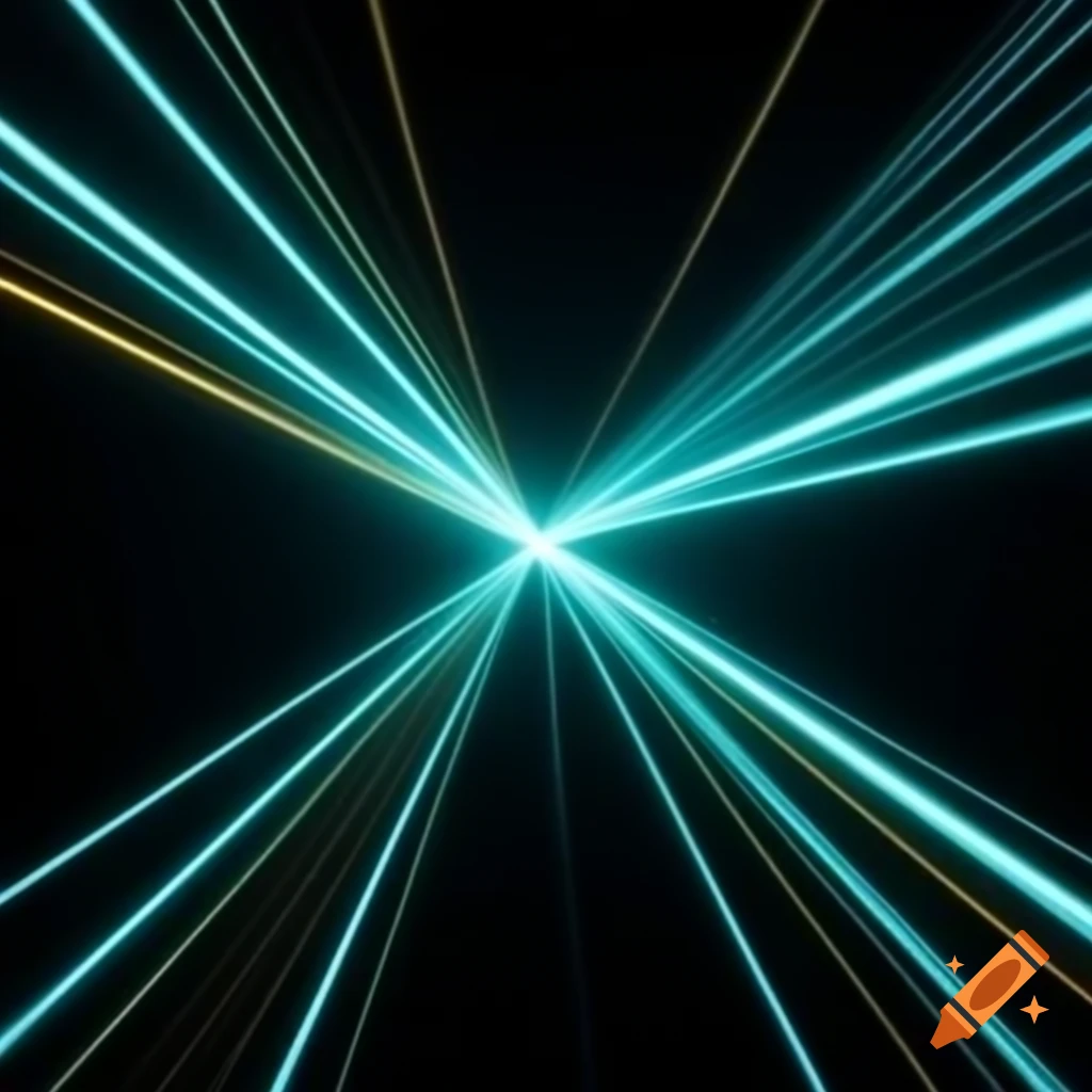 Glowing lines creating a vibrant abstract pattern on Craiyon