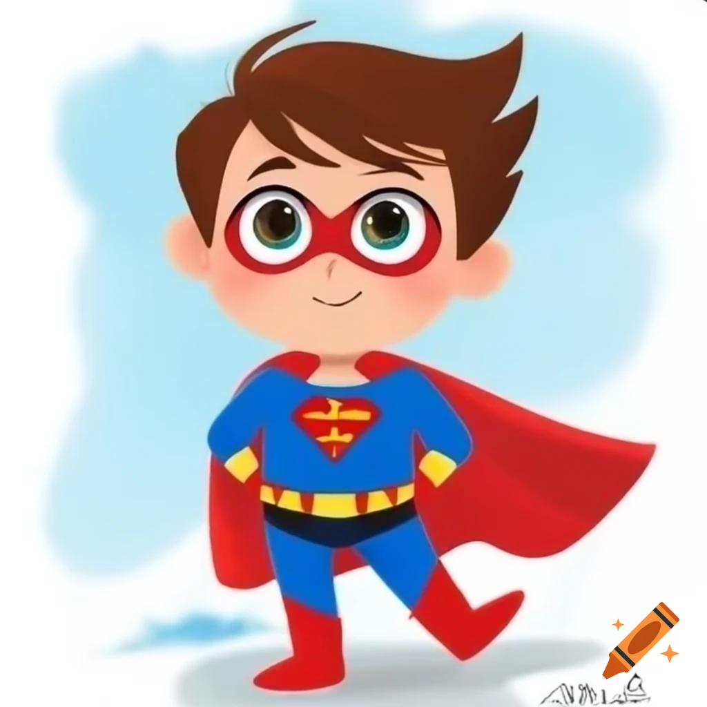 Homelander character reimagined in Disney kids drawing style on Craiyon