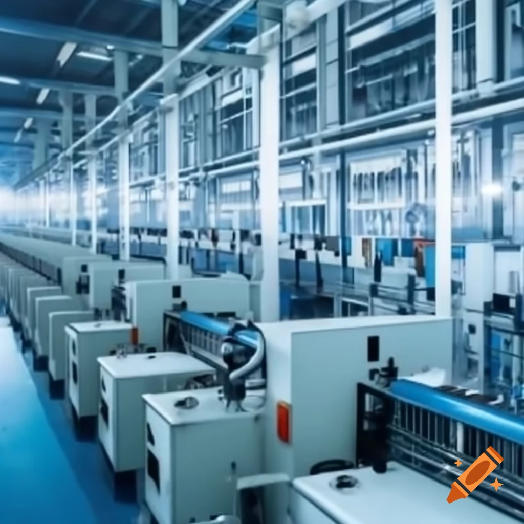 Clean and dry room in lithium-ion battery manufacturing facility on Craiyon