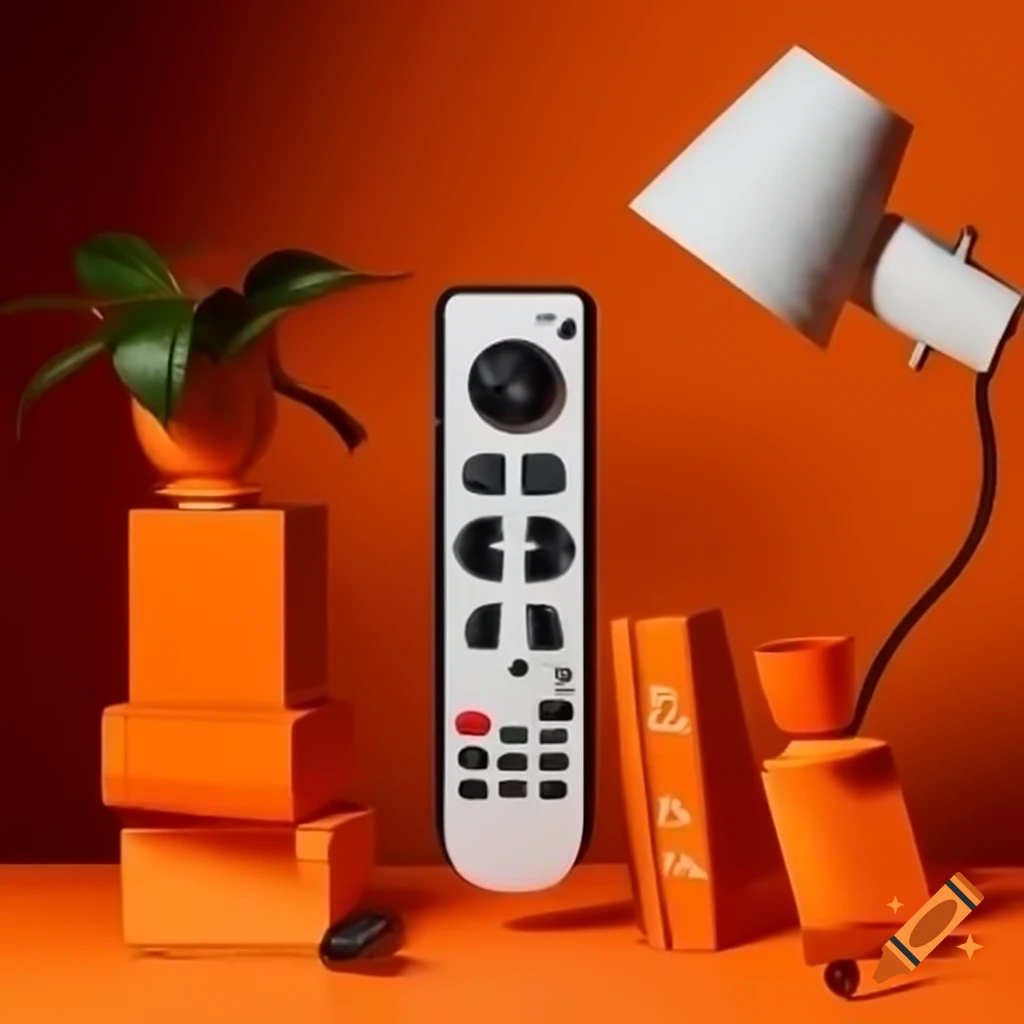 Extreme close-up product photography with bold monochromatic orange ...