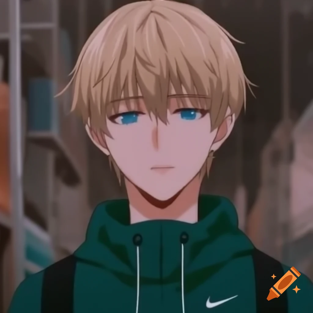 Anime character with dark blonde hair, blue eyes, forehead scar ...