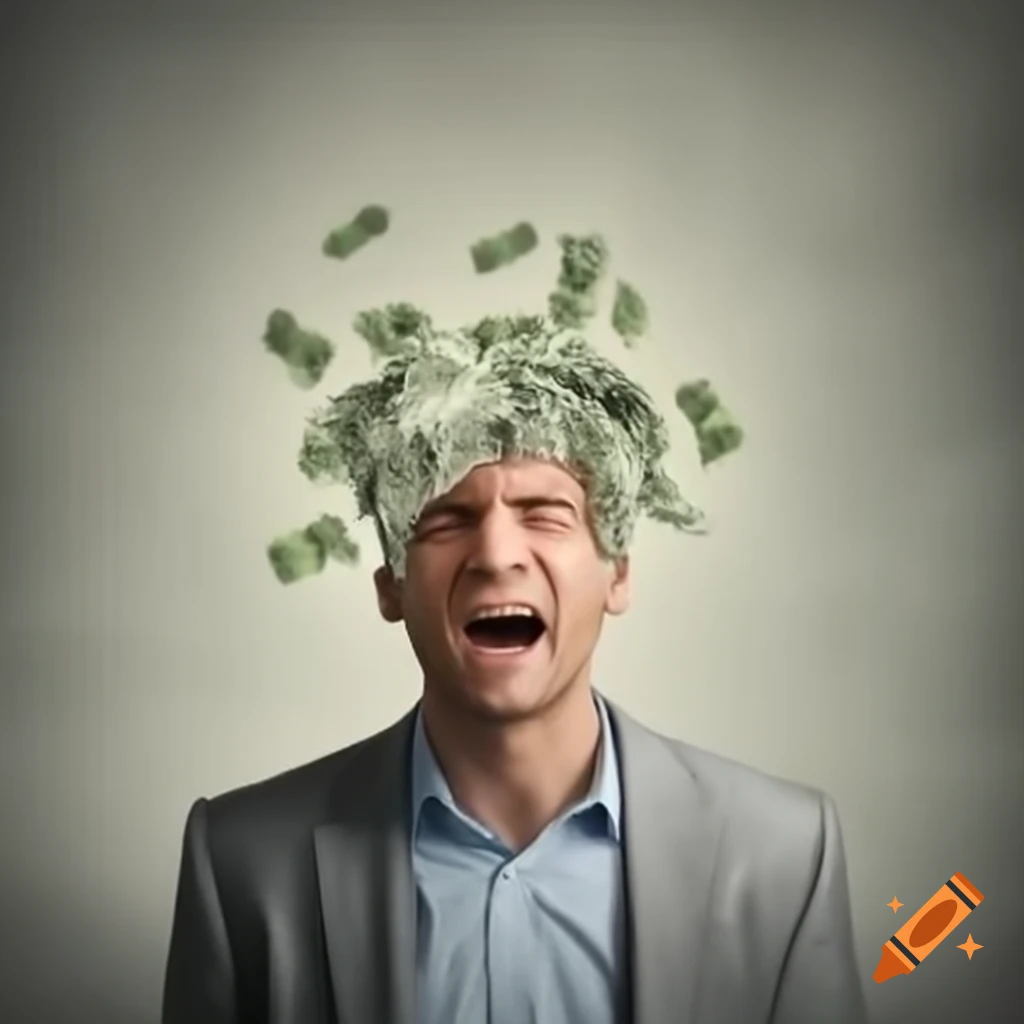 Illustration depicting a person in debt trap in India, conveying pain ...