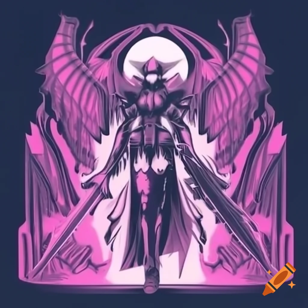 Anime siren knight in metallic armor wielding giant sword with stained ...