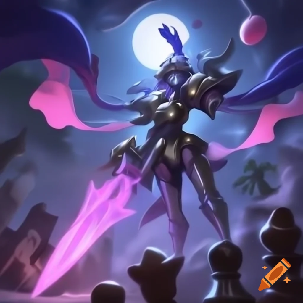 Anime siren knight in metallic armor and wizard hat flying in aerial ...