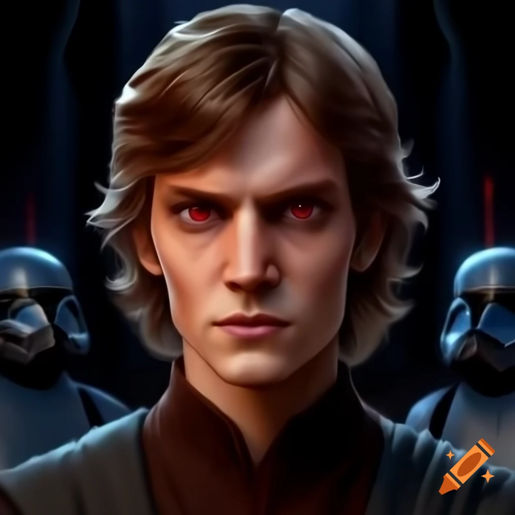 Anakin Skywalker with red Sith eyes, quarter angle portrait at Avatar ...
