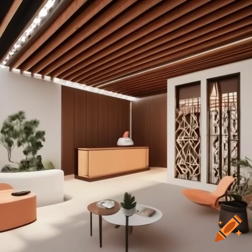 Modern reception design blending luxury and functionality on Craiyon