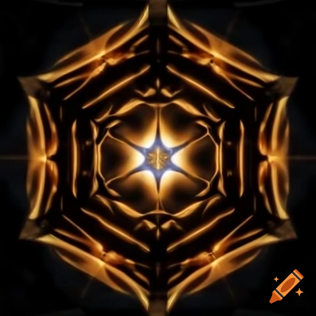 Deep twilight gradient with glowing geometric pattern symbolizing ...