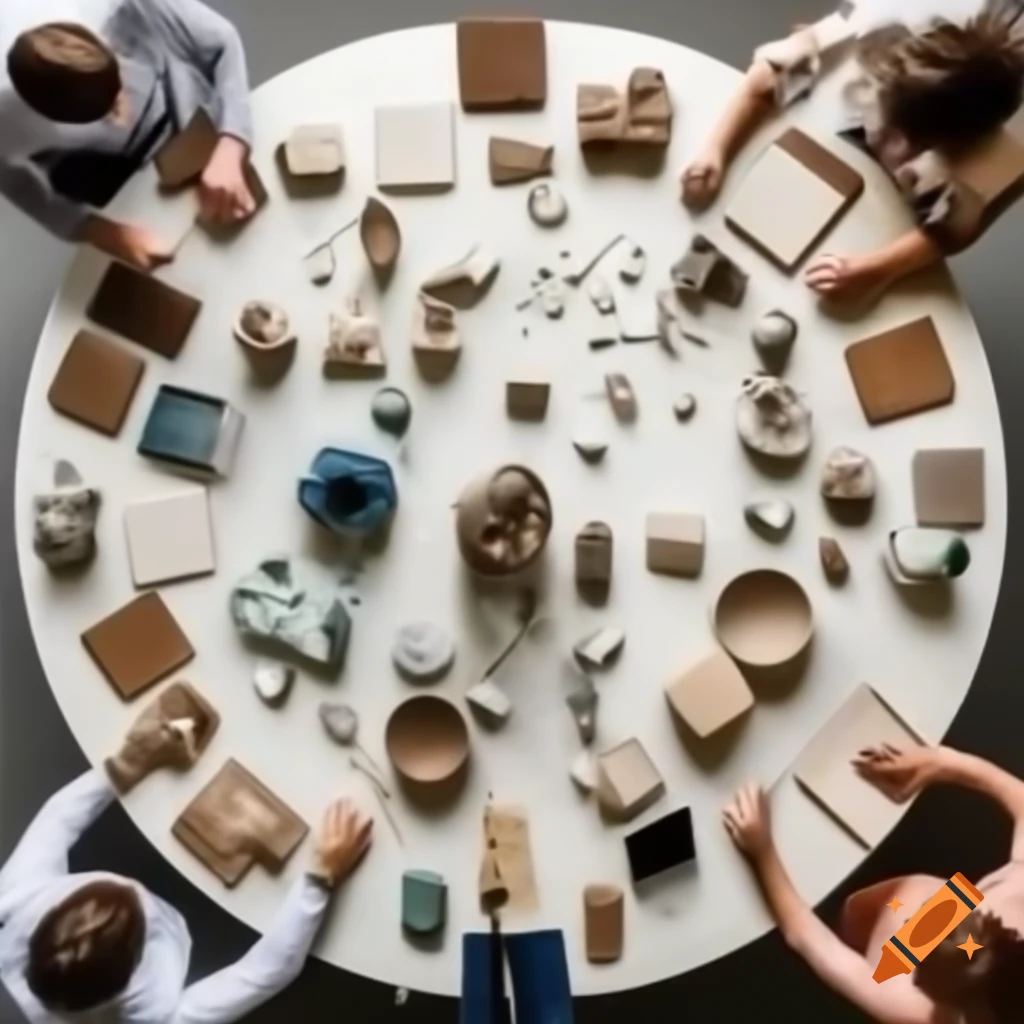 Circular visual narrative of reclaimed materials journey from recycling ...