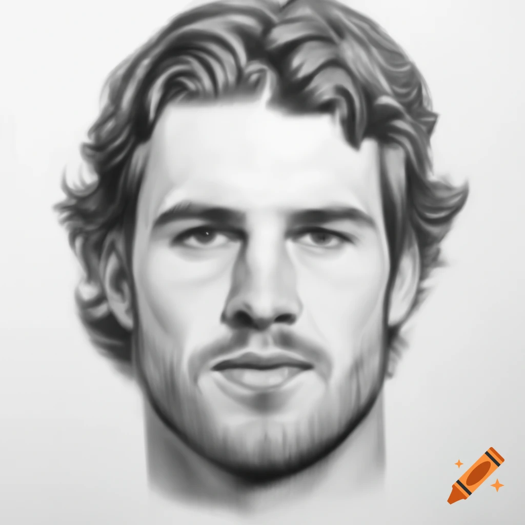 Realistic drawing of Jordan Dawson, Adelaide Crows player on Craiyon