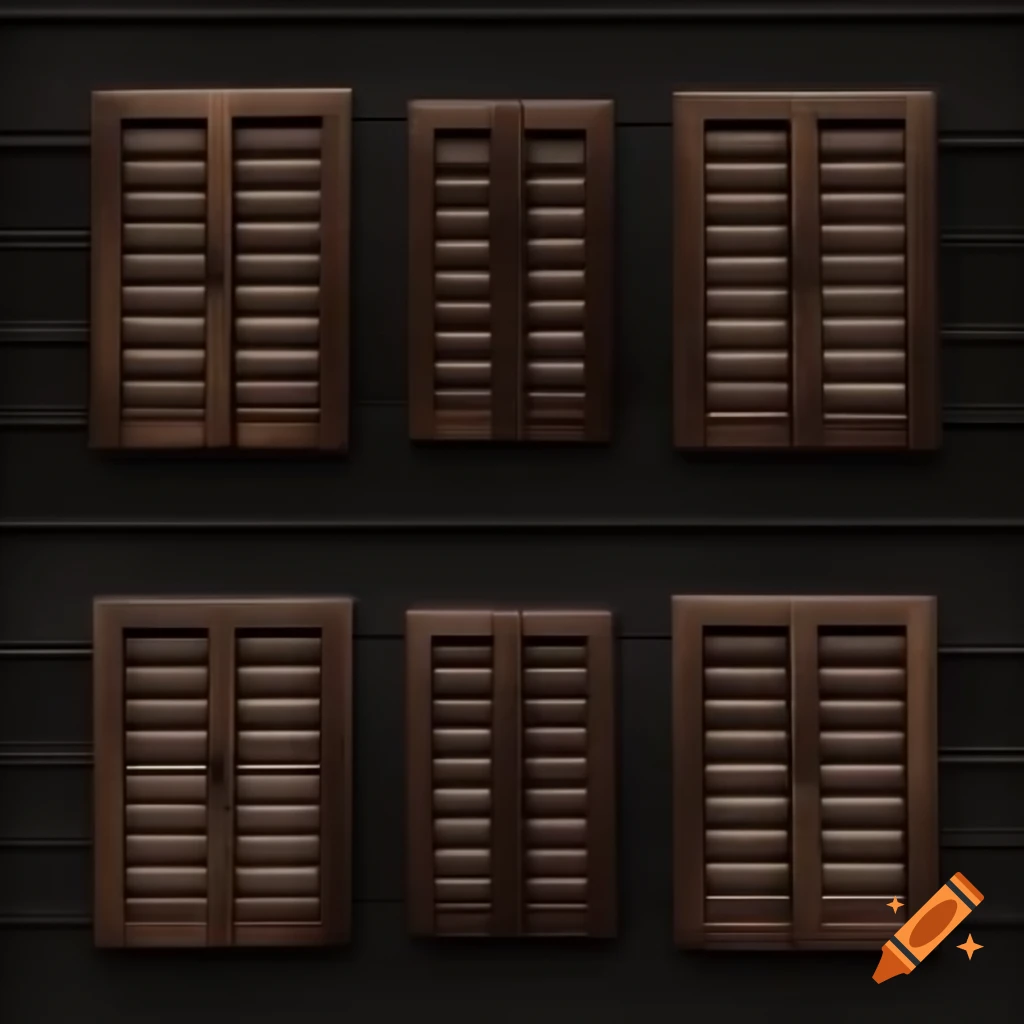 Seamless dark wooden window shutters texture with aged matte finish on ...
