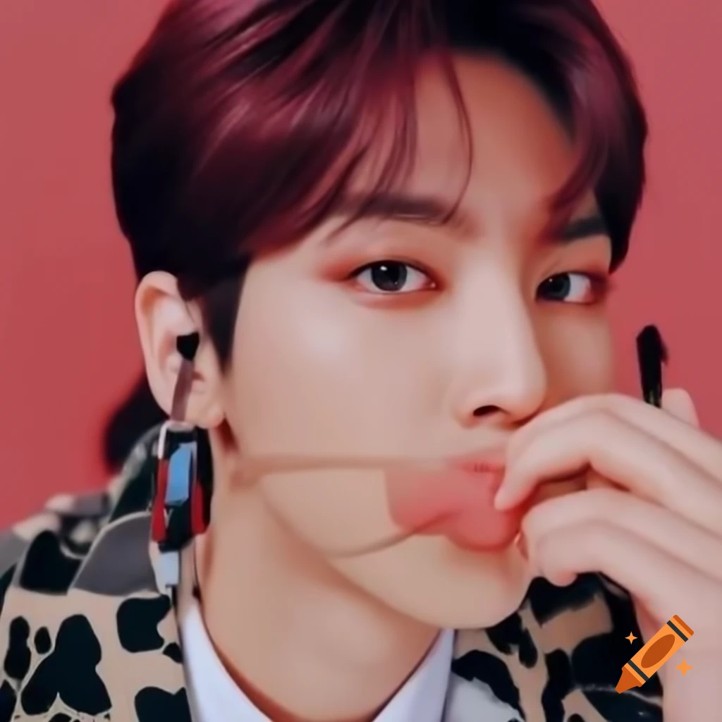 K-pop idol with baby face and demon features on Craiyon