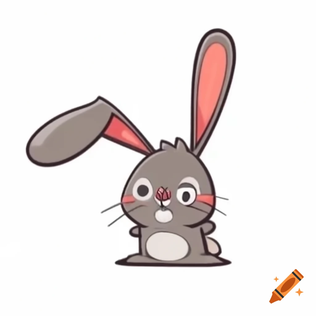 Cartoon of a smirking bunny on Craiyon