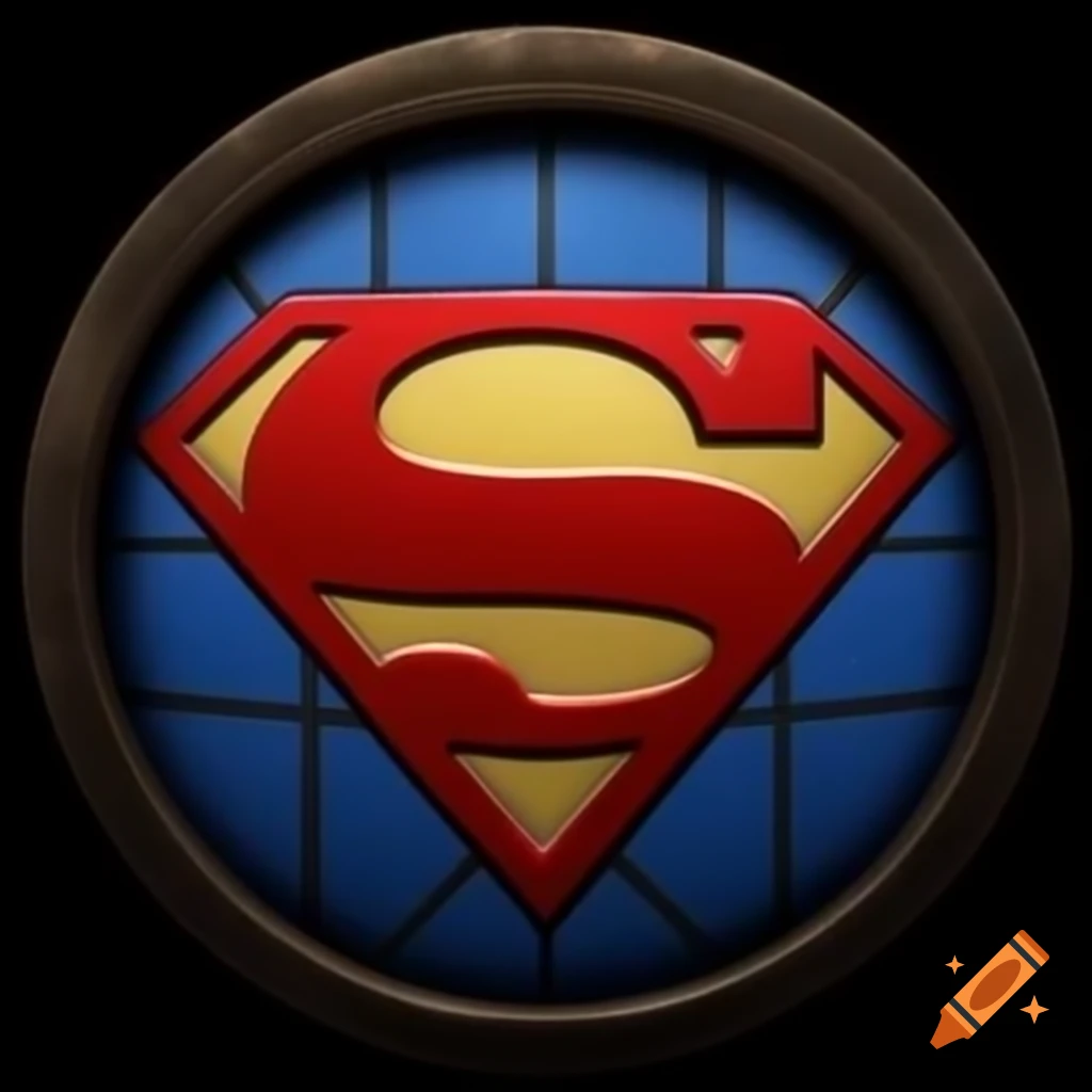 Iconic Superman emblem featuring 'S' shield design on Craiyon