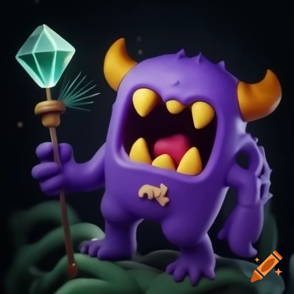 Cartoon character from My Singing Monsters showcasing shadow, crystal, and plasma elements on ...