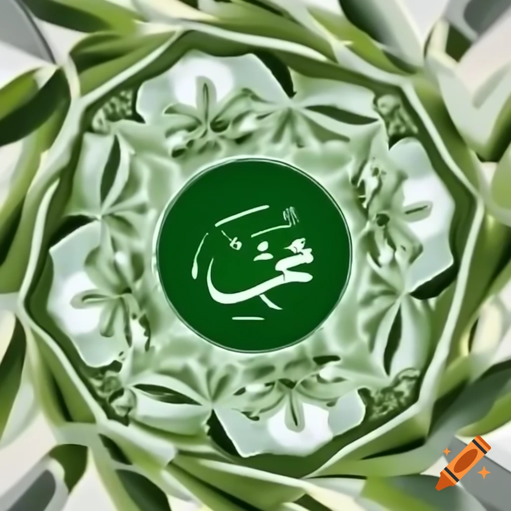 Green circle with Arabic word 'amin' in the center on Craiyon