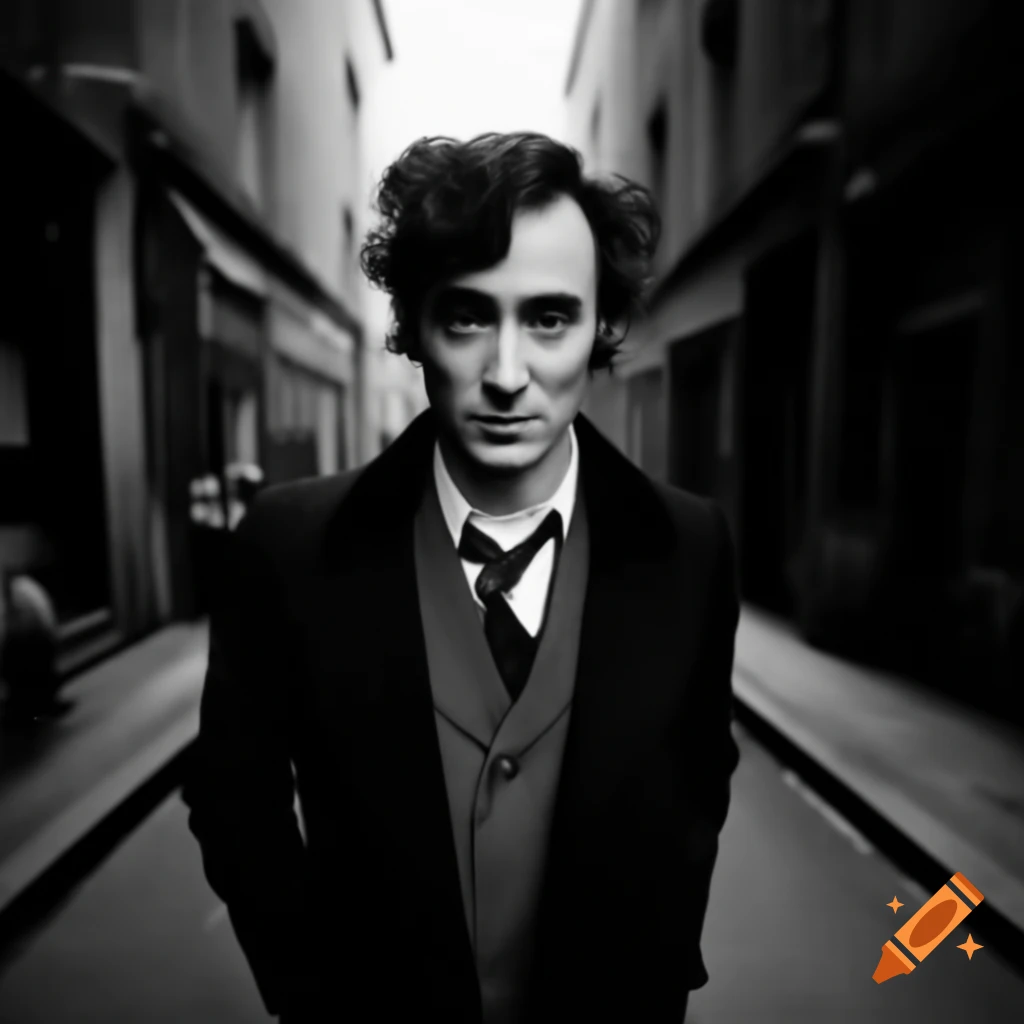 Sherlock Holmes scene set in 1970s French street, cinematic style on ...