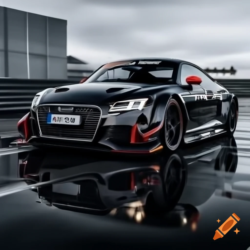 Black Audi TT MK2 DTM wide body car on Craiyon