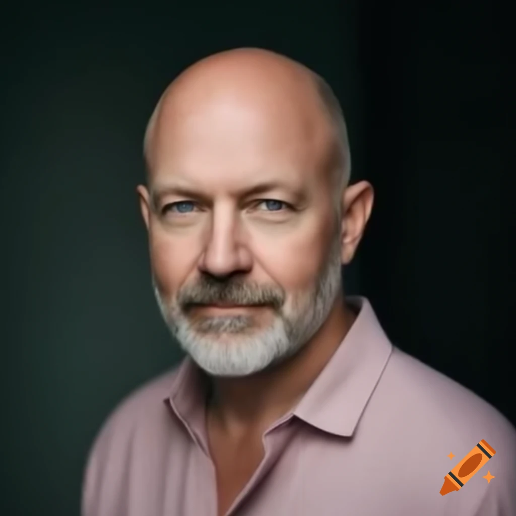Professional LinkedIn profile photo of middle-aged bald man with salt ...